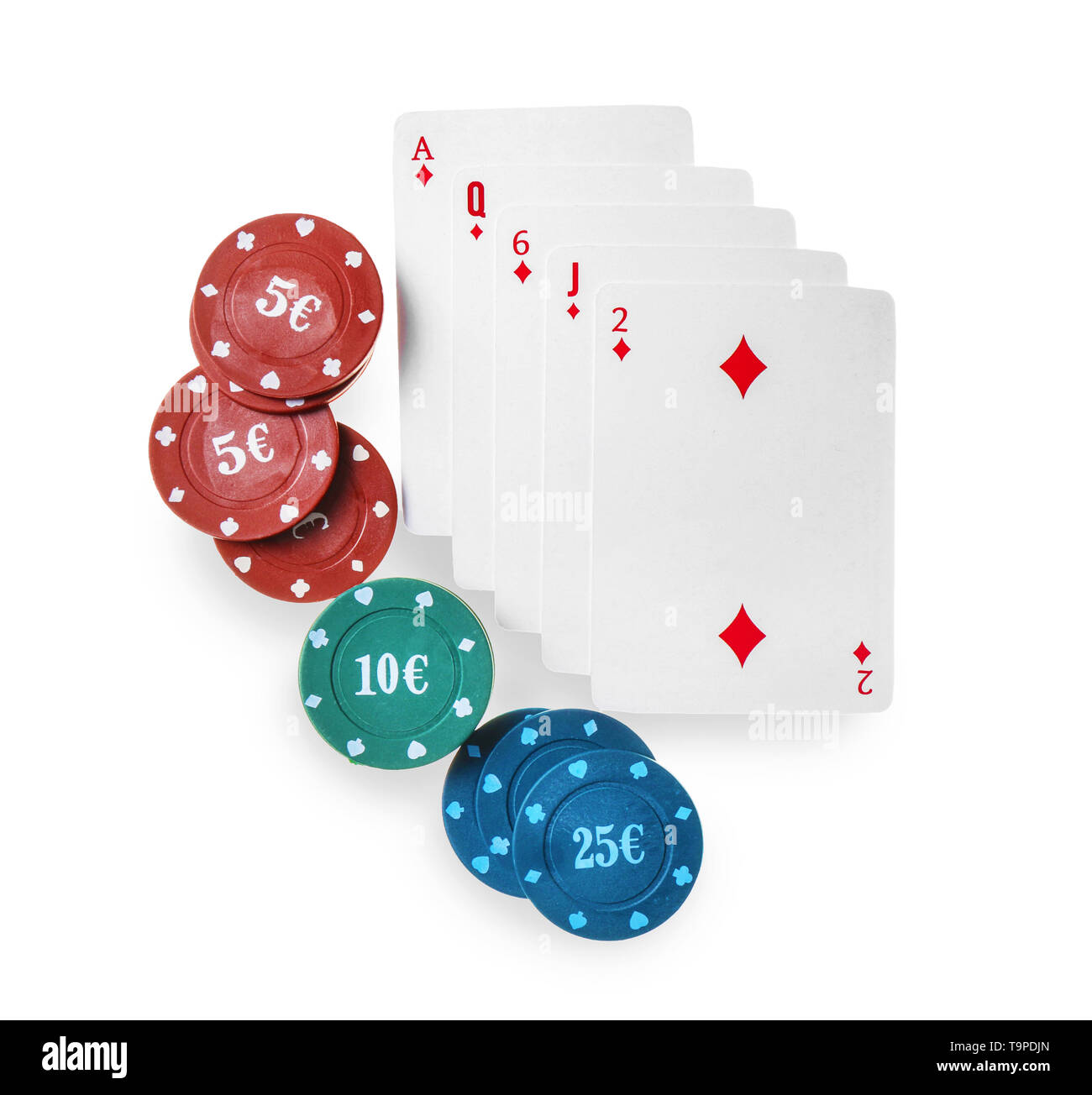 Casino gaming chips playing cards Cut Out Stock Images & Pictures - Alamy