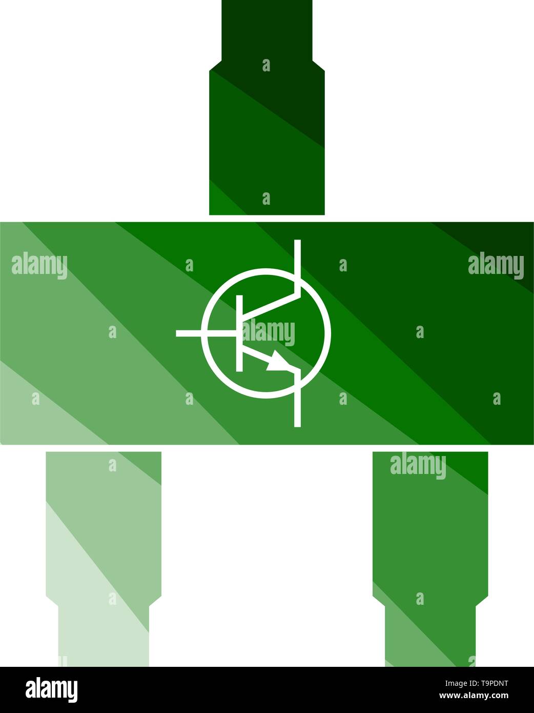Smd Transistor Icon. Flat Color Ladder Design. Vector Illustration ...