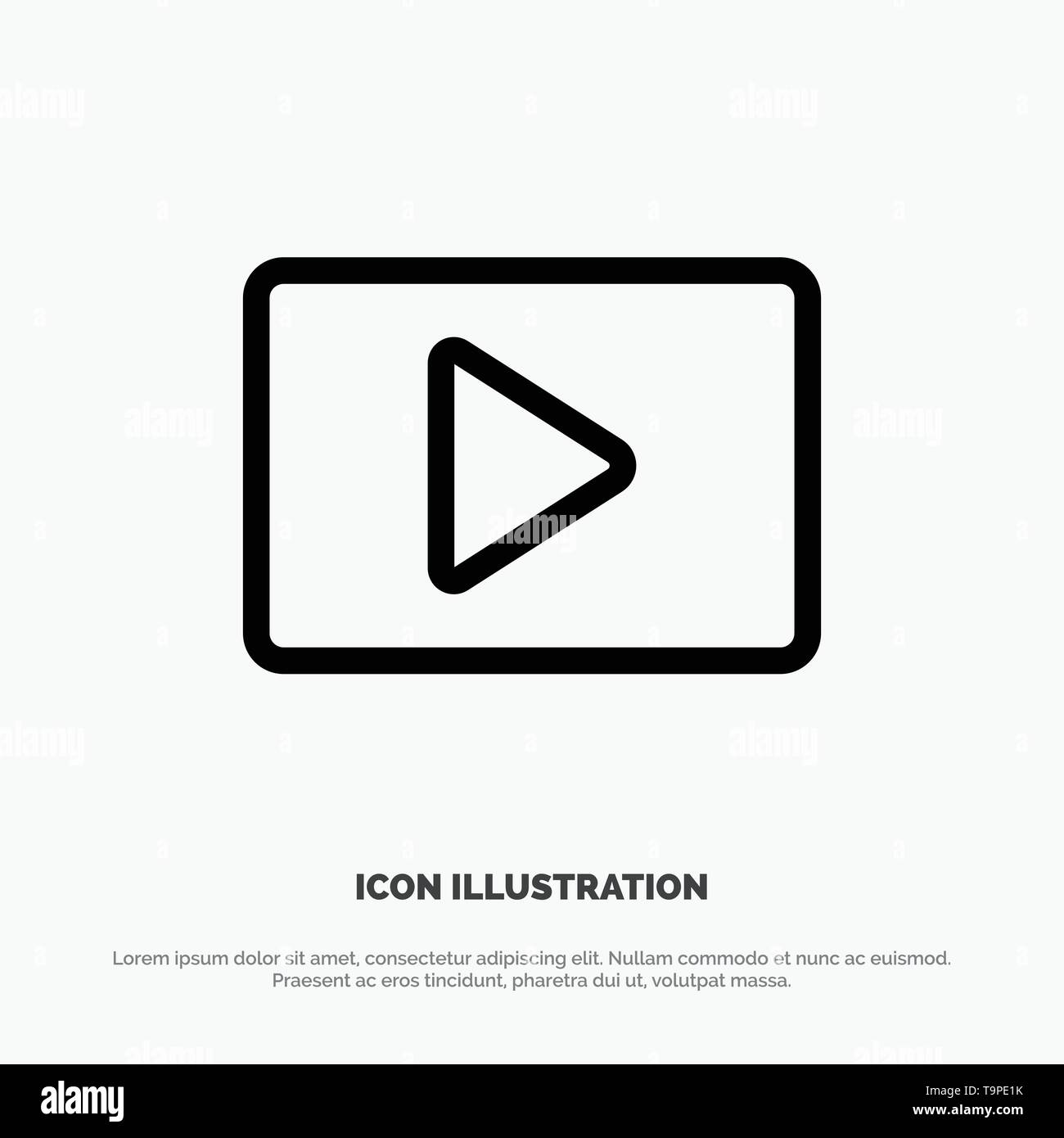 Video player line icon hi-res stock photography and images - Alamy