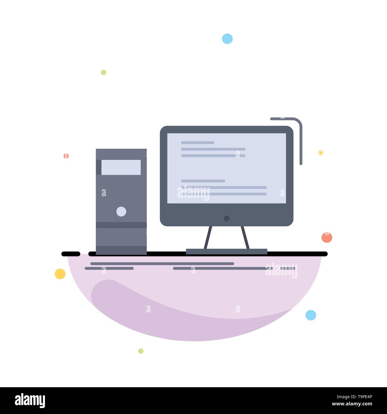 Person using desktop computer Cut Out Stock Images & Pictures - Alamy