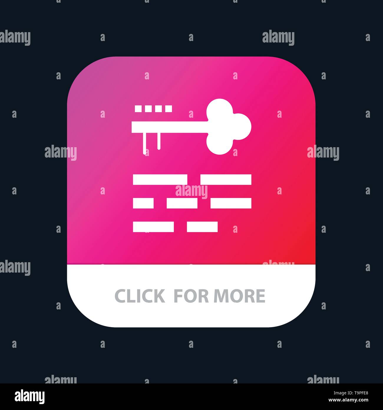 Key, Lock, Layout, Login Mobile App Button. Android and IOS Glyph ...