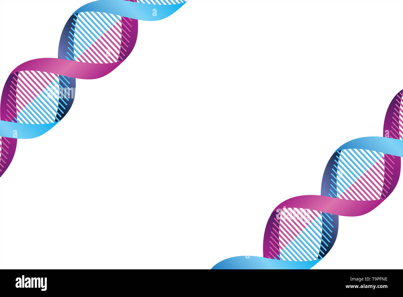 dna vector blue line Blue background Stock Photo - Alamy