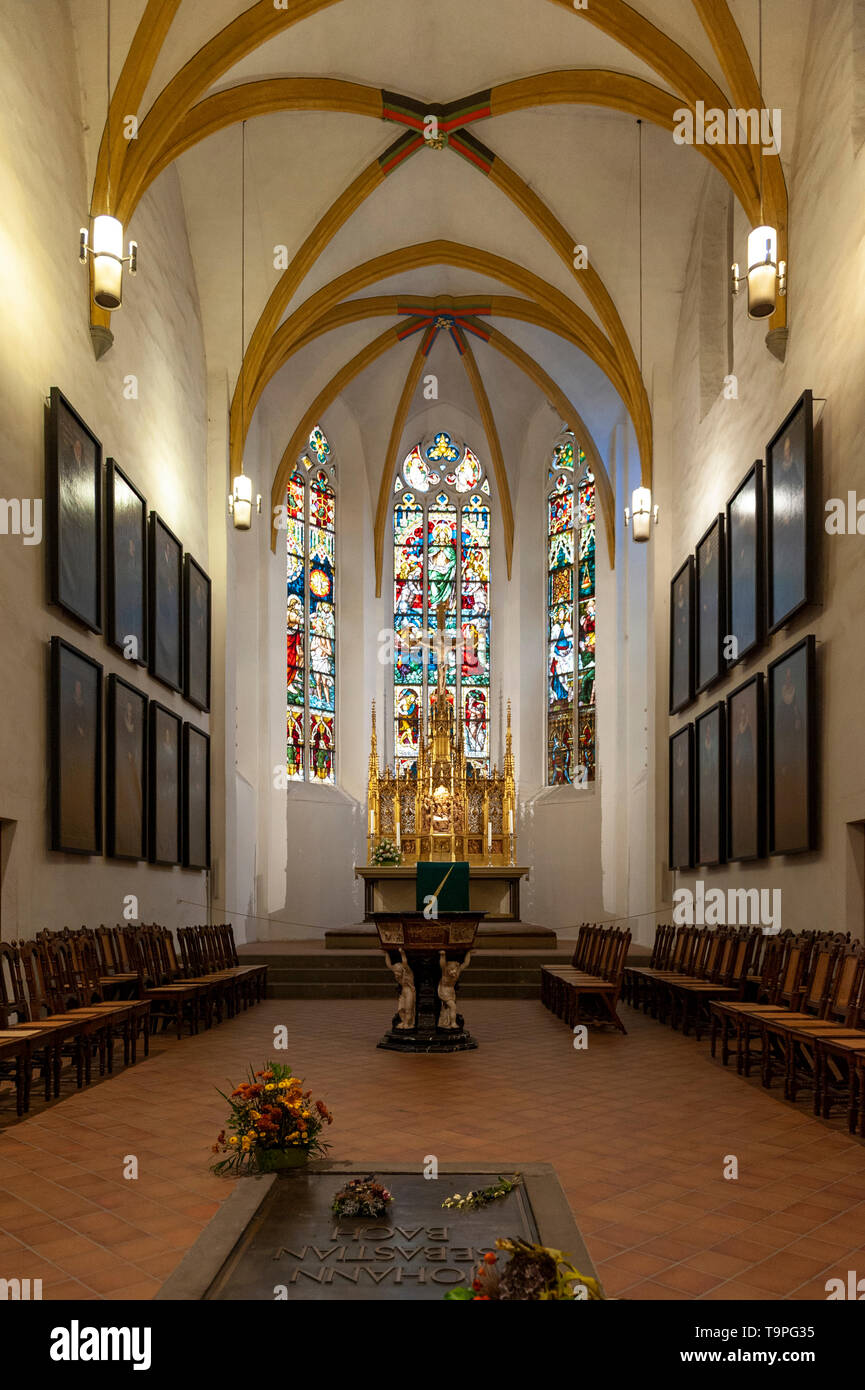 Leipzig, Germany - October 2018: Interior of St Thomas Church ...