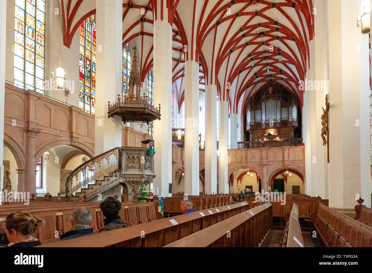 Leipzig, Germany - October 2018: Interior of St Thomas Church ...