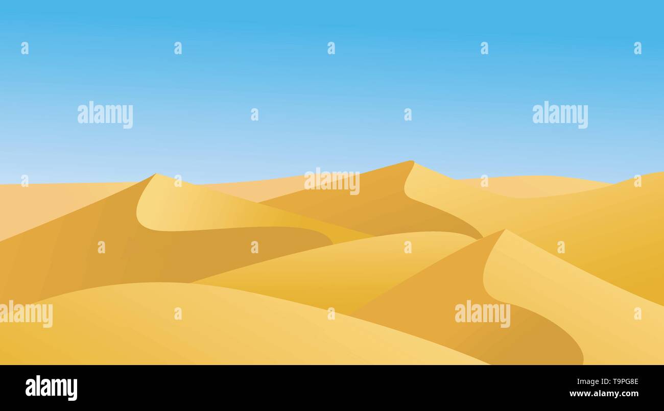 landscape with desert vector illustration Stock Vector Image & Art - Alamy