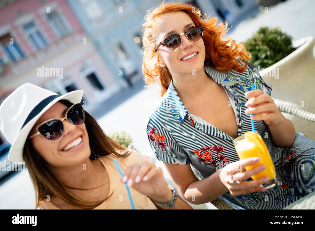 Group of beautiful women smiling and having fun together Stock Photo ...