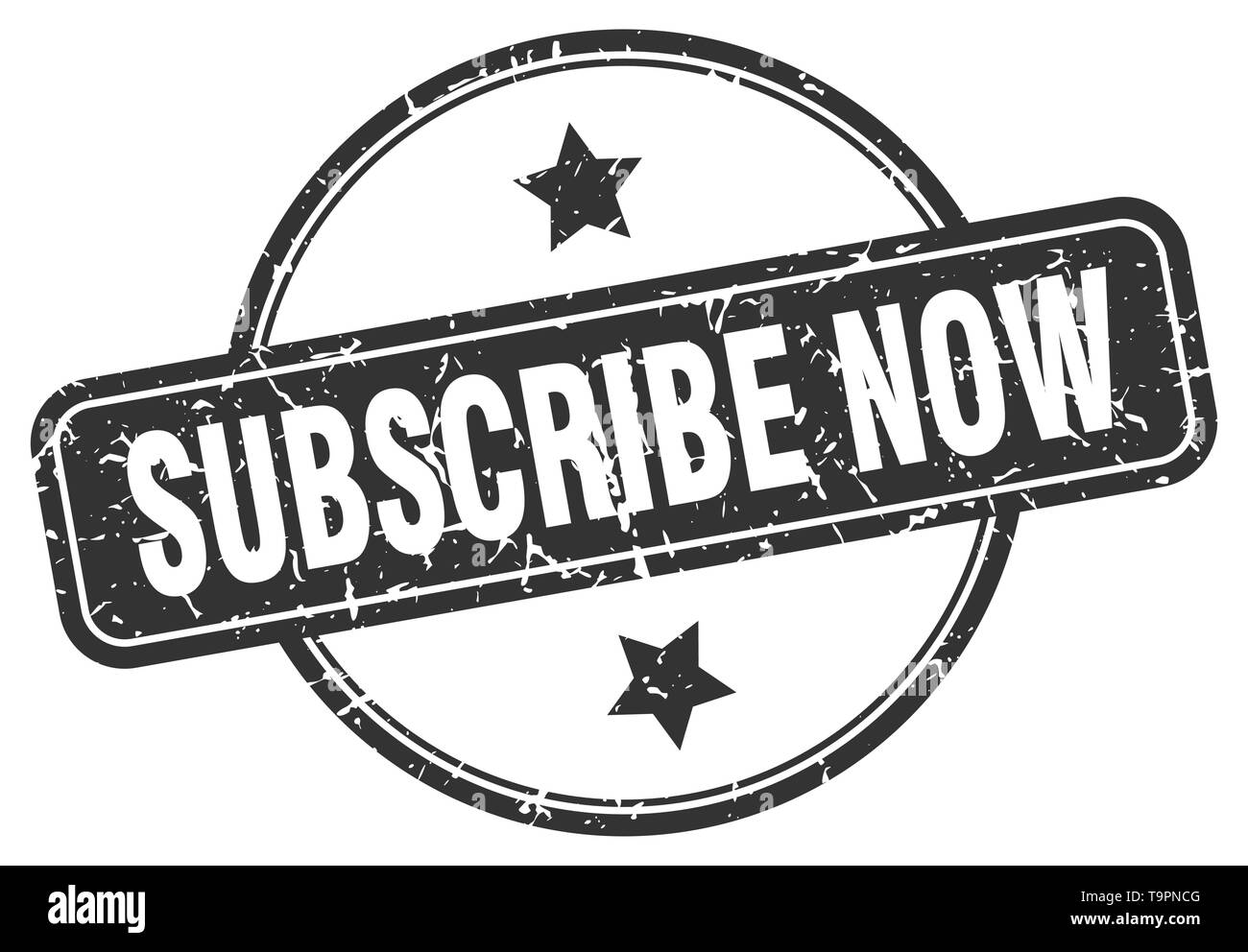 subscribe now round vintage grunge stamp Stock Vector Image & Art - Alamy