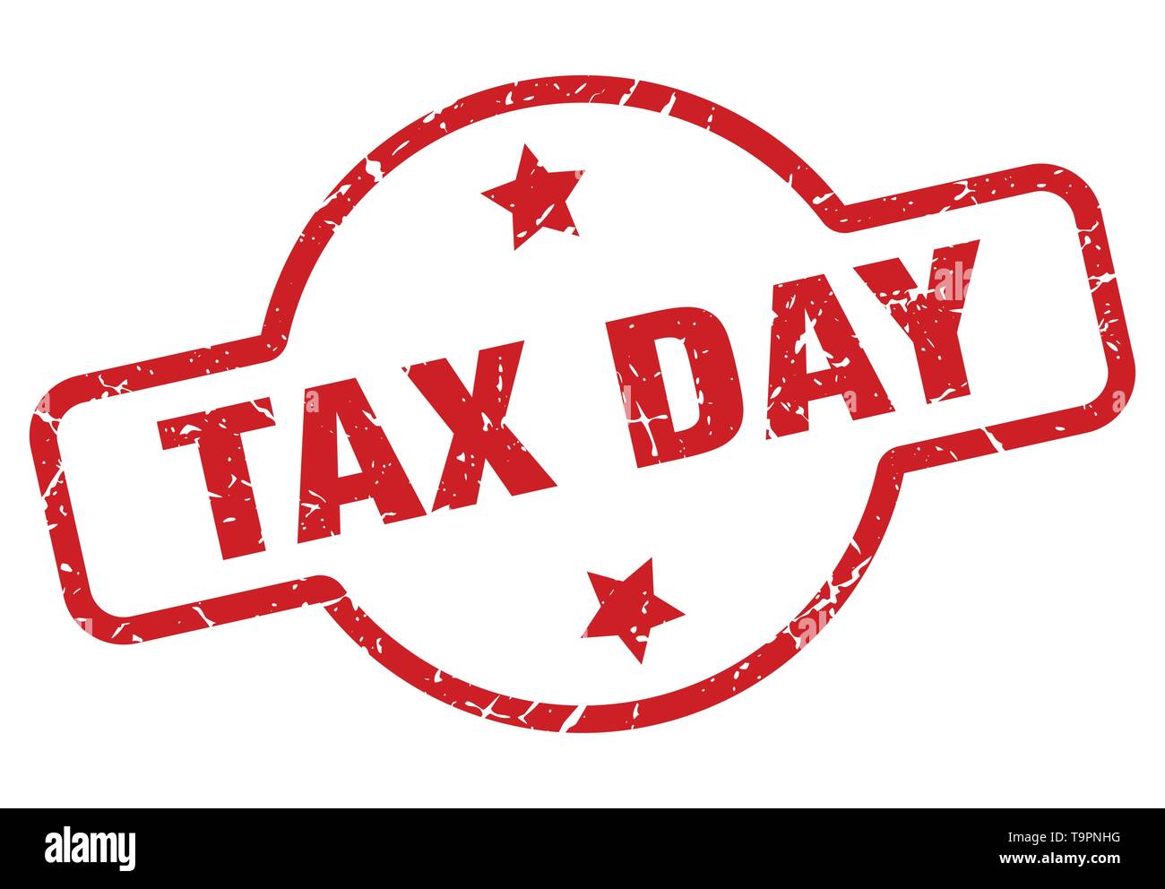 tax day stamp isolated on white Stock Vector Image & Art - Alamy