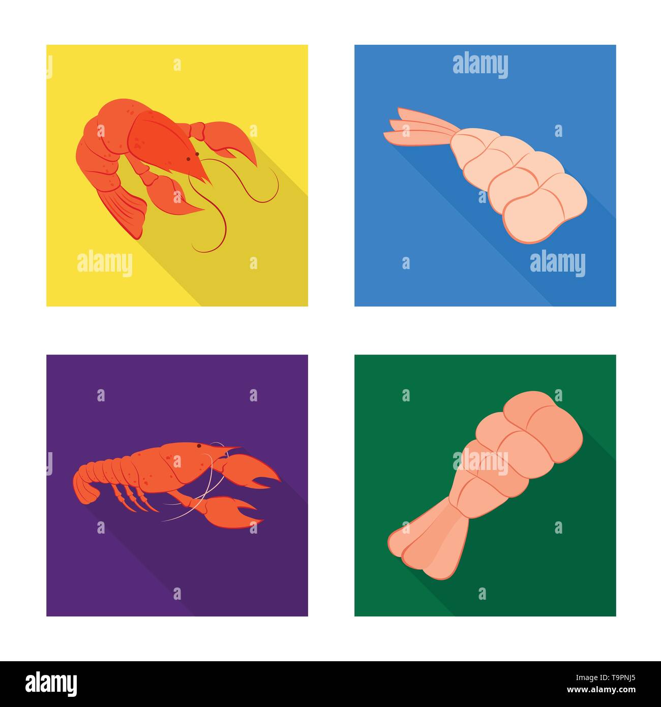 Vector design of appetizer and seafood logo. Collection of appetizer ...