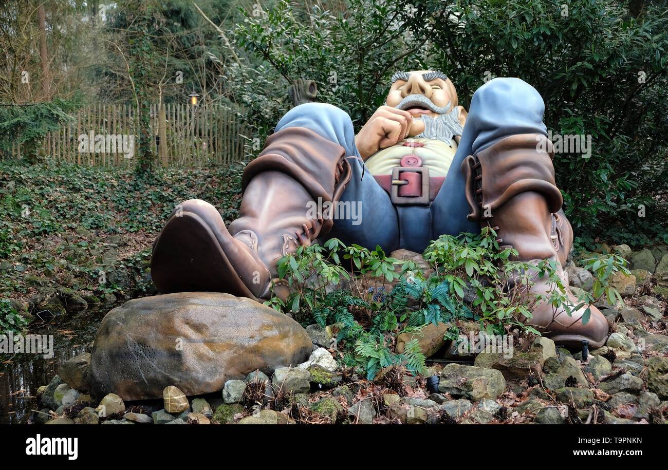 The sleeping giant in the fairy tale Little Thumb in the fairytale ...