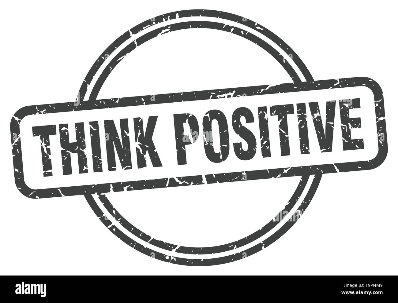 think positive vintage stamp. think positive sign Stock Vector Image ...