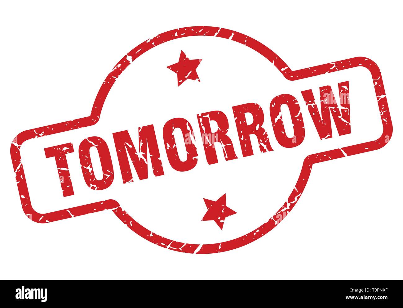 tomorrow stamp isolated on white Stock Vector Image & Art - Alamy