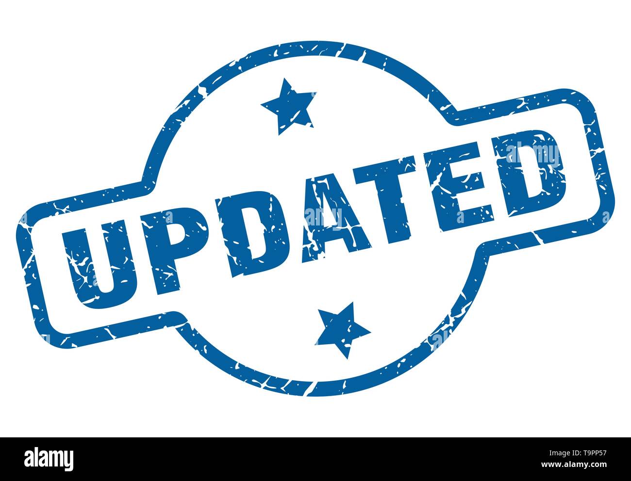 updated vintage stamp. updated sign Stock Vector Image & Art - Alamy