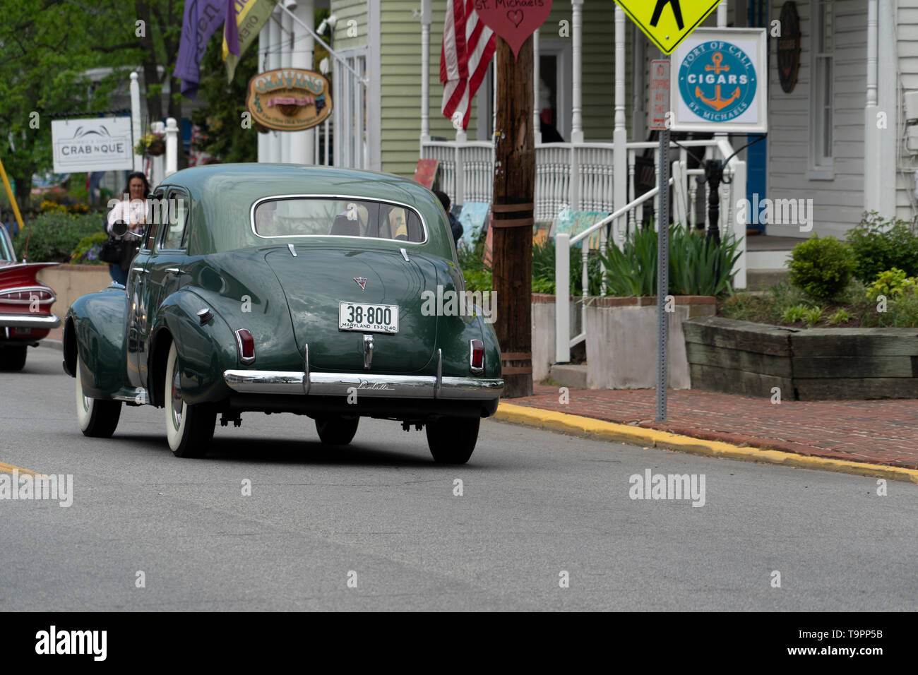 ST MICHALES, MARYLAND - USA - APRIL 26 2019 - Vintage old car parade in ...