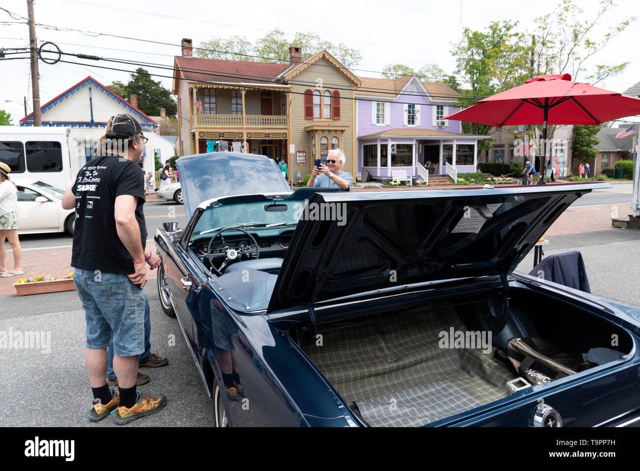 ST MICHALES, MARYLAND - USA - APRIL 26 2019 - Vintage old car parade in ...