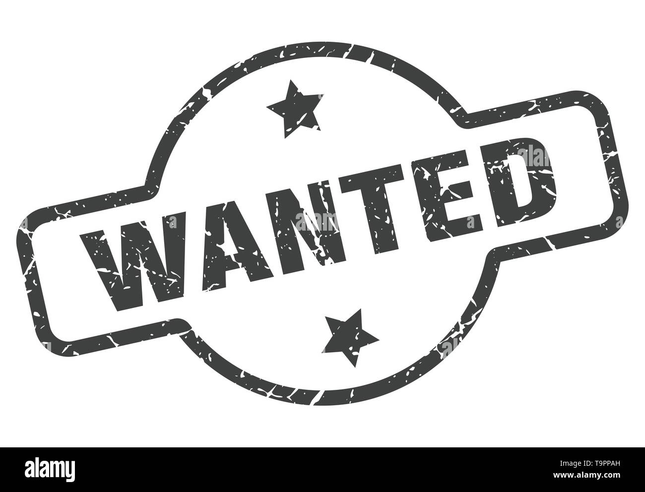 wanted vintage round isolated stamp Stock Vector Image & Art - Alamy