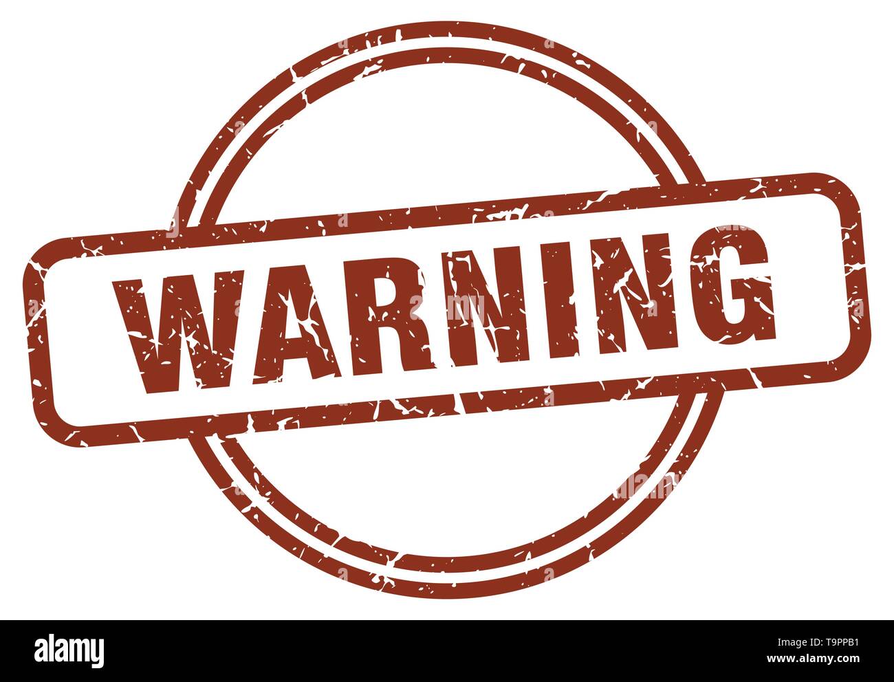 warning stamp isolated on white Stock Vector Image & Art - Alamy