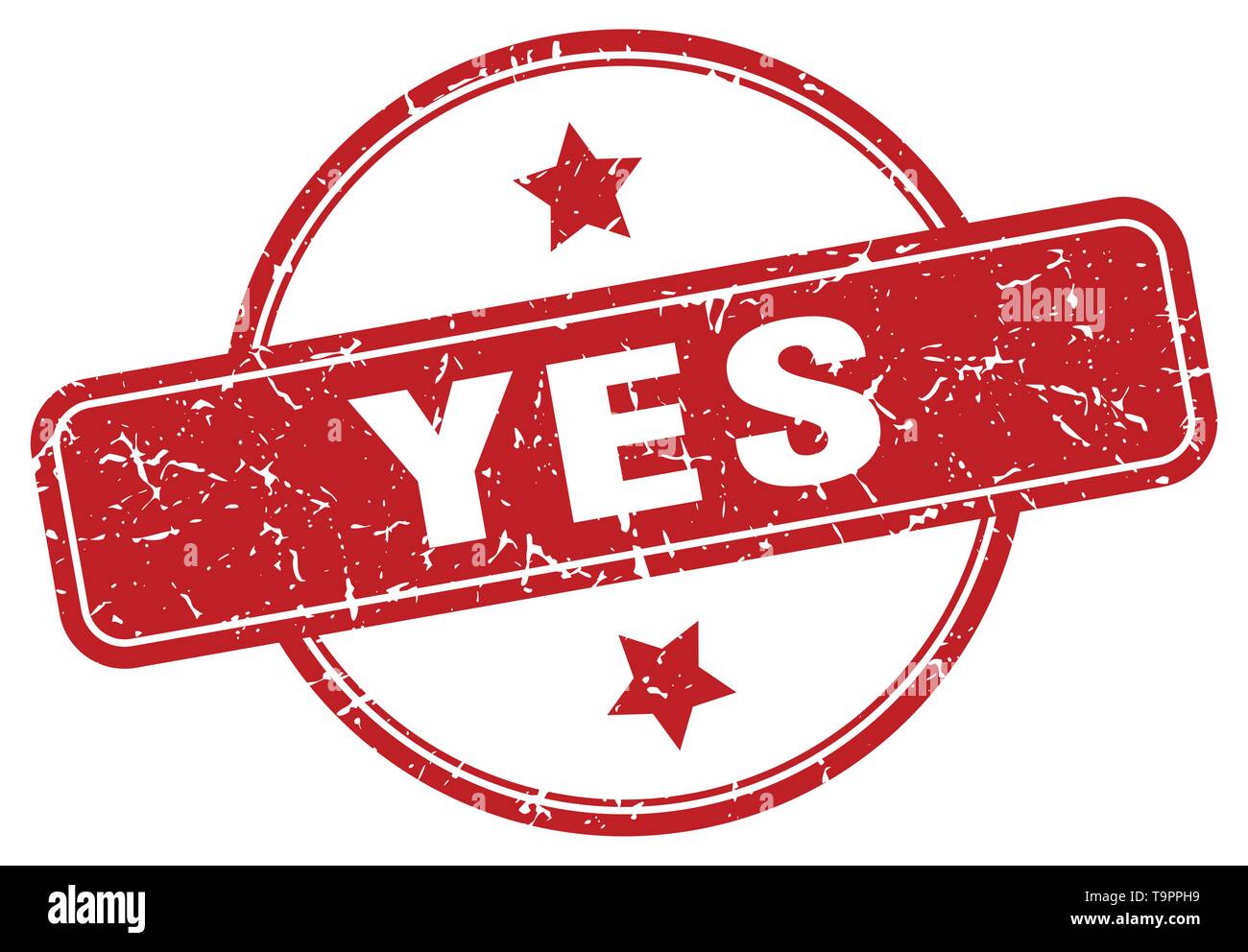 yes vintage round isolated stamp Stock Vector Image & Art - Alamy