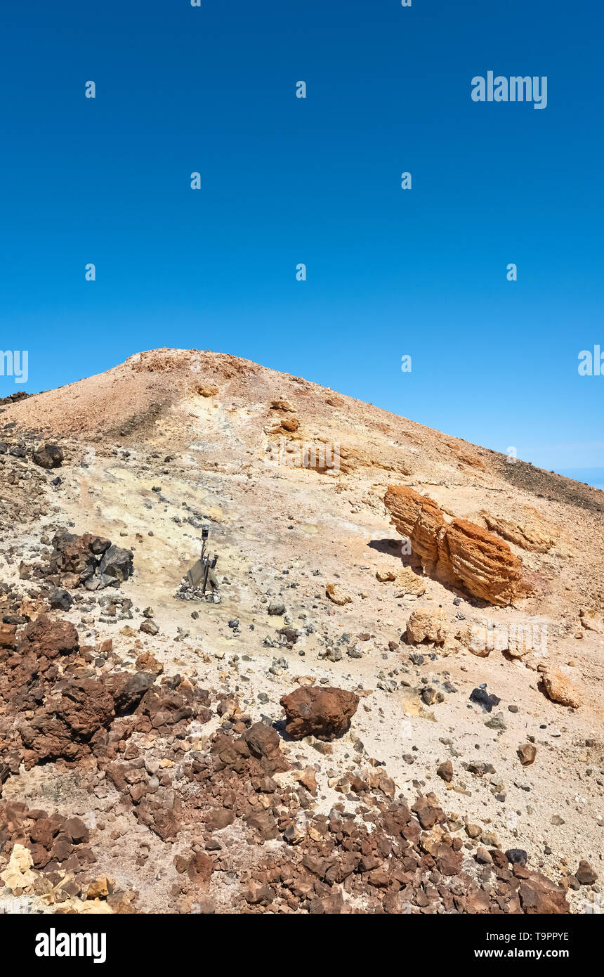 Top of the Mount Teide volcanic scenery, Teide National Park, Tenerife ...