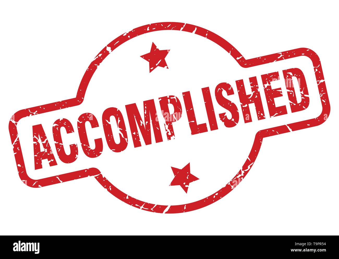 accomplished stamp isolated on white Stock Vector Image & Art - Alamy