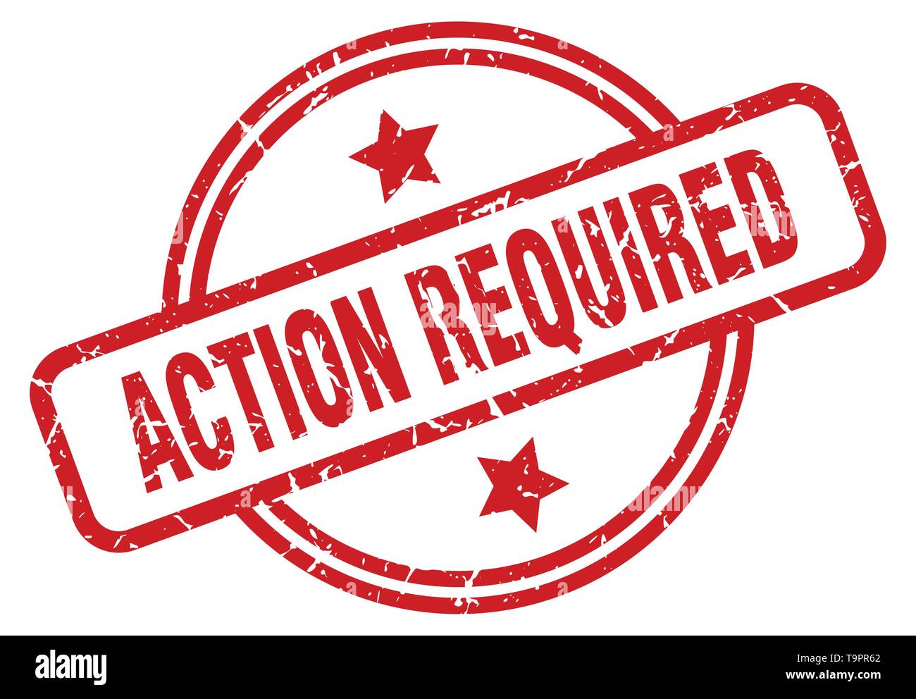 action required round grunge isolated stamp Stock Vector Image & Art ...