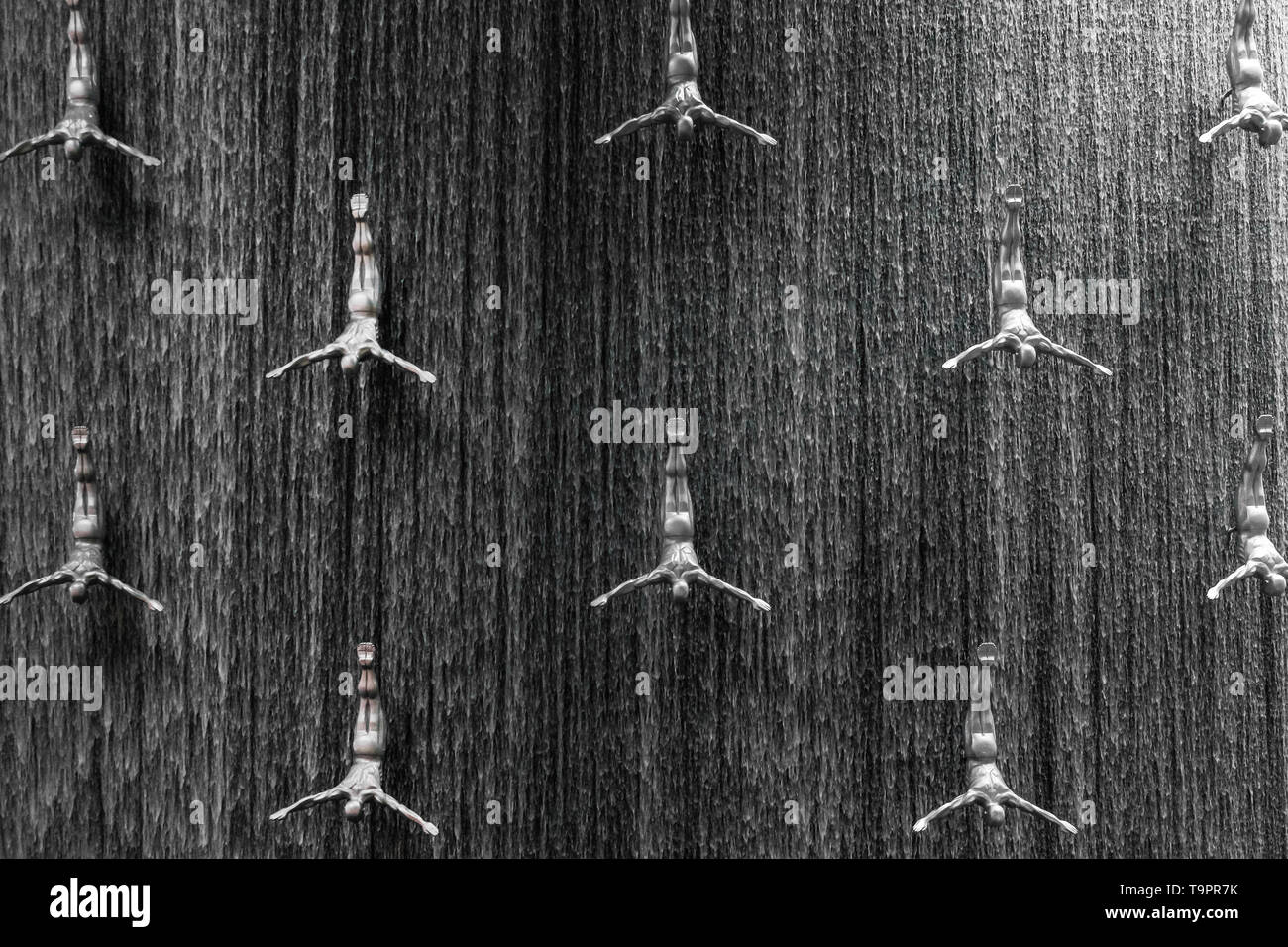 Human waterfall sculpture hi-res stock photography and images - Alamy