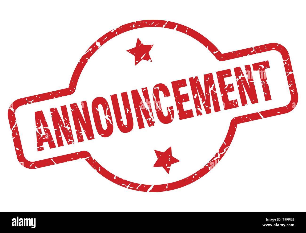 announcement stamp isolated on white Stock Vector Image & Art - Alamy