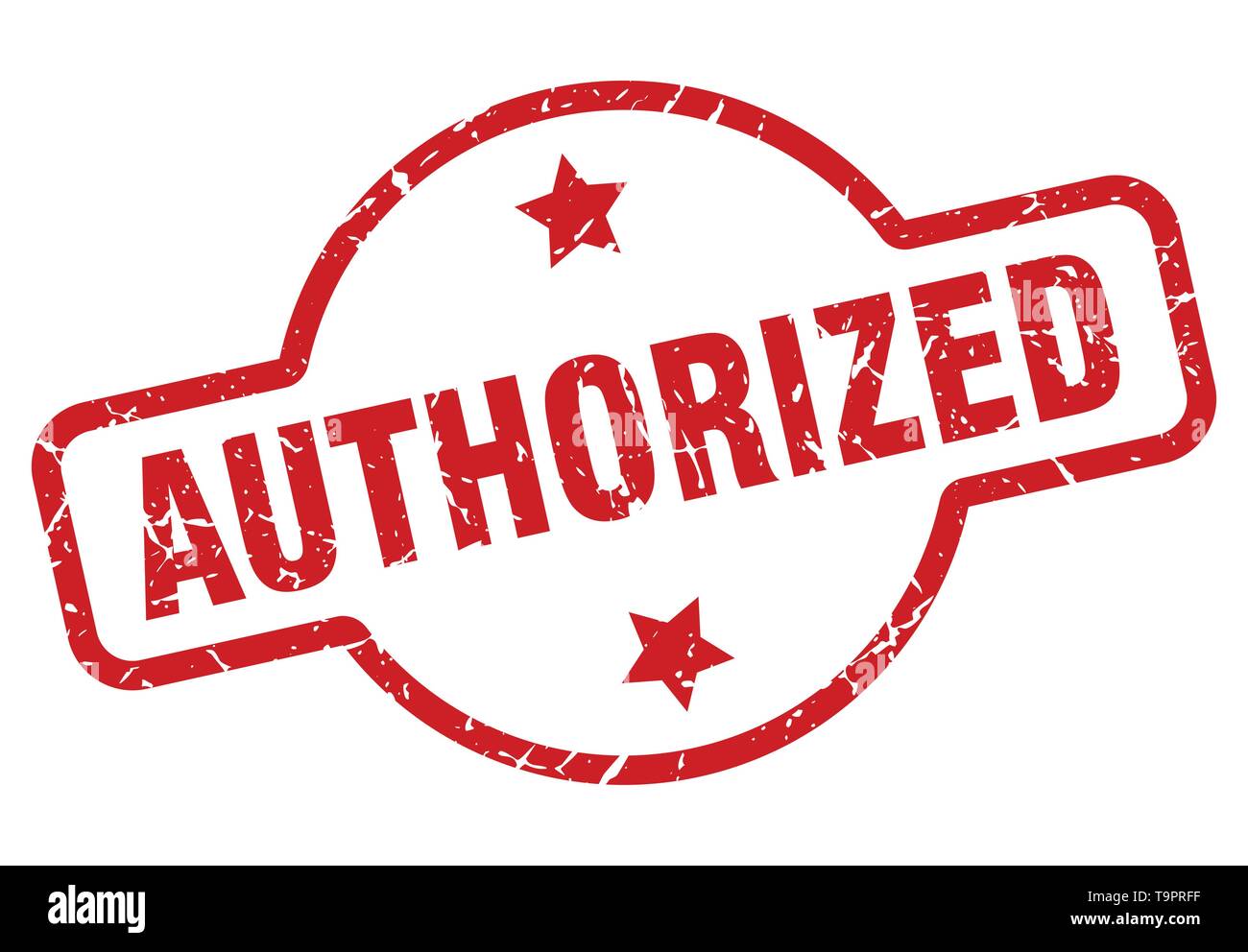 authorized stamp isolated on white Stock Vector Image & Art - Alamy