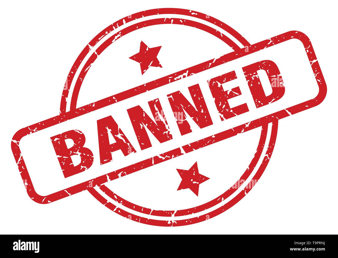 banned round grunge isolated stamp Stock Vector Image & Art - Alamy