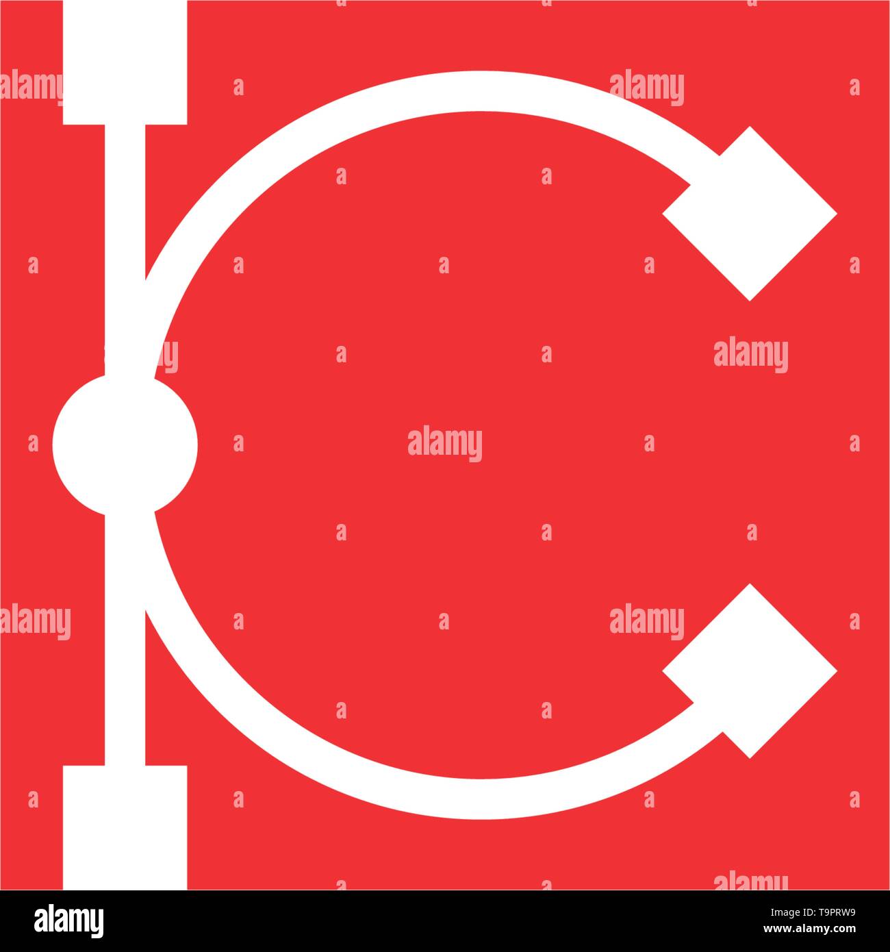 initial C connecting logo icon symbol vector illustration isolated ...