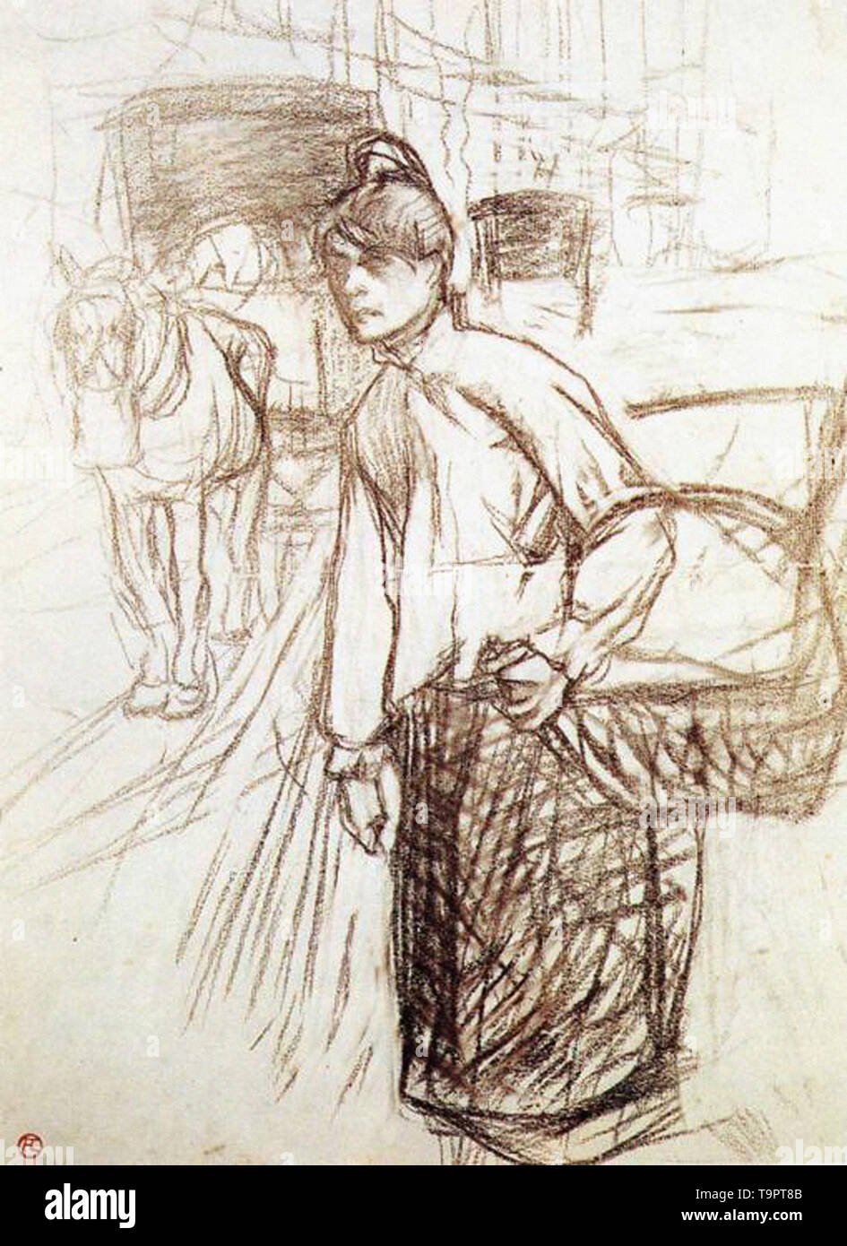 Henri de Toulouse-Lautrec - study laundress 1888 Stock Photo - Alamy