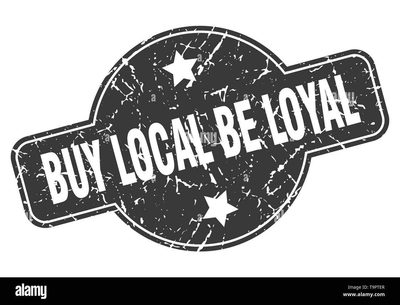 Buy local stamp Black and White Stock Photos & Images - Alamy