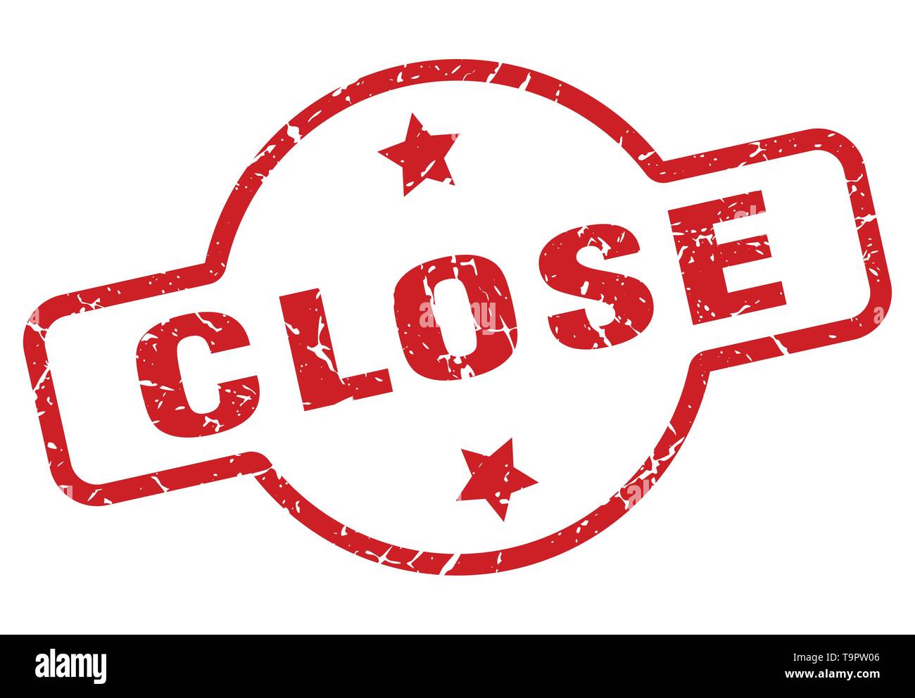 close stamp isolated on white Stock Vector Image & Art - Alamy