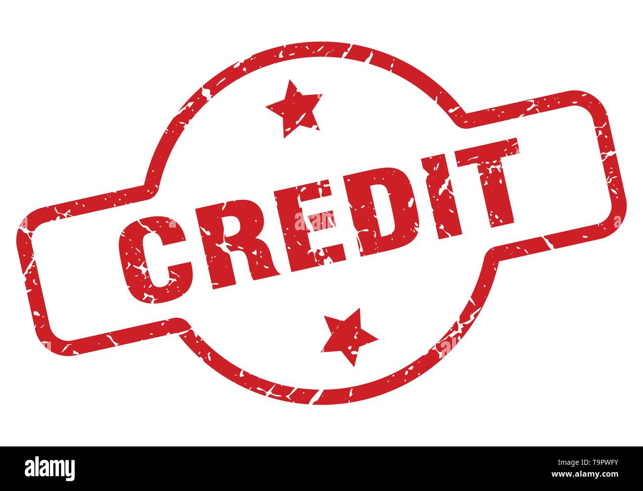 credit stamp isolated on white Stock Vector Image & Art - Alamy