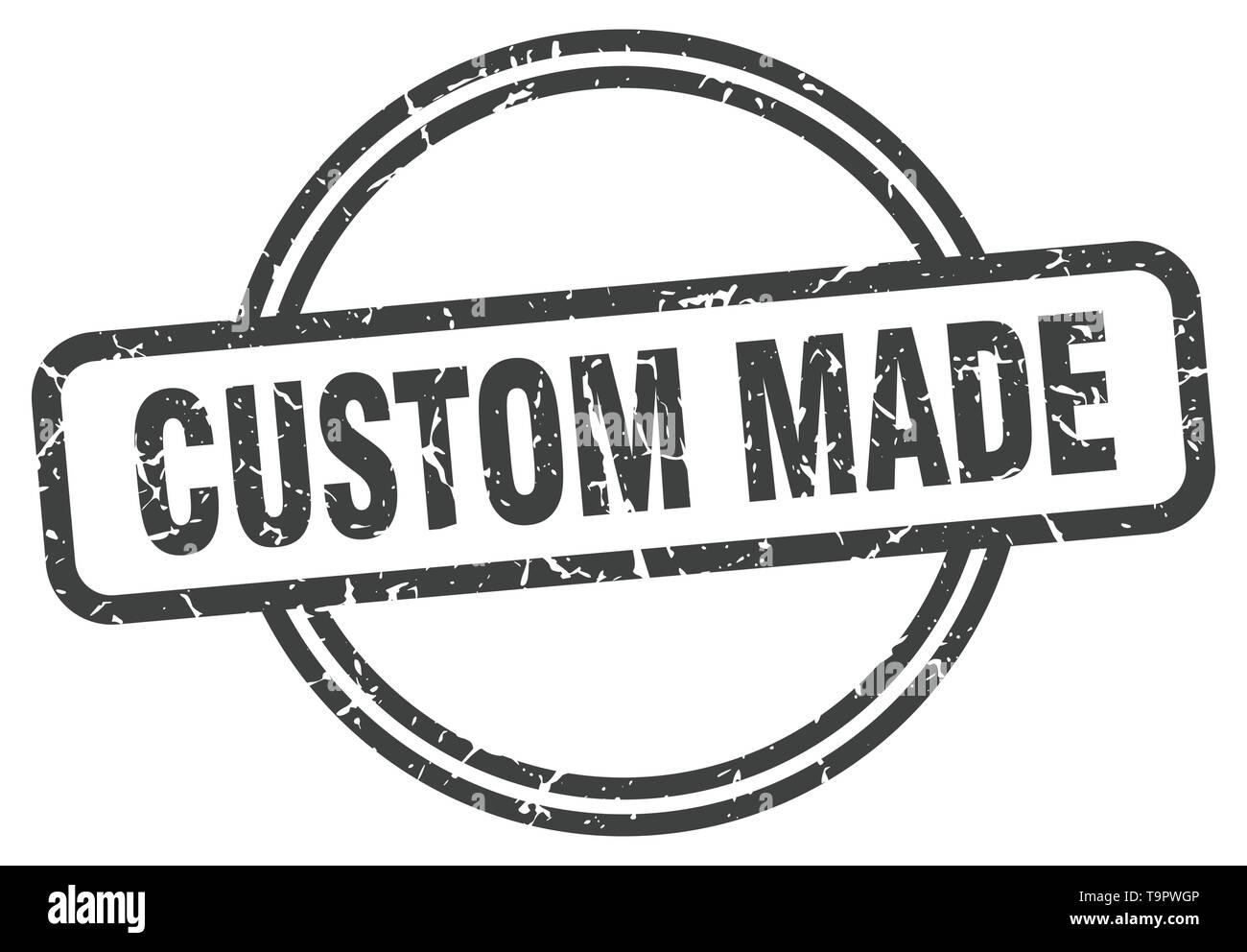 custom made vintage stamp. custom made sign Stock Vector Image & Art - Alamy