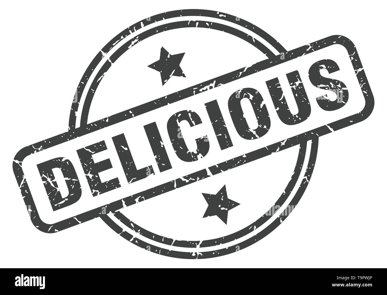 delicious stamp isolated on white Stock Vector Image & Art - Alamy