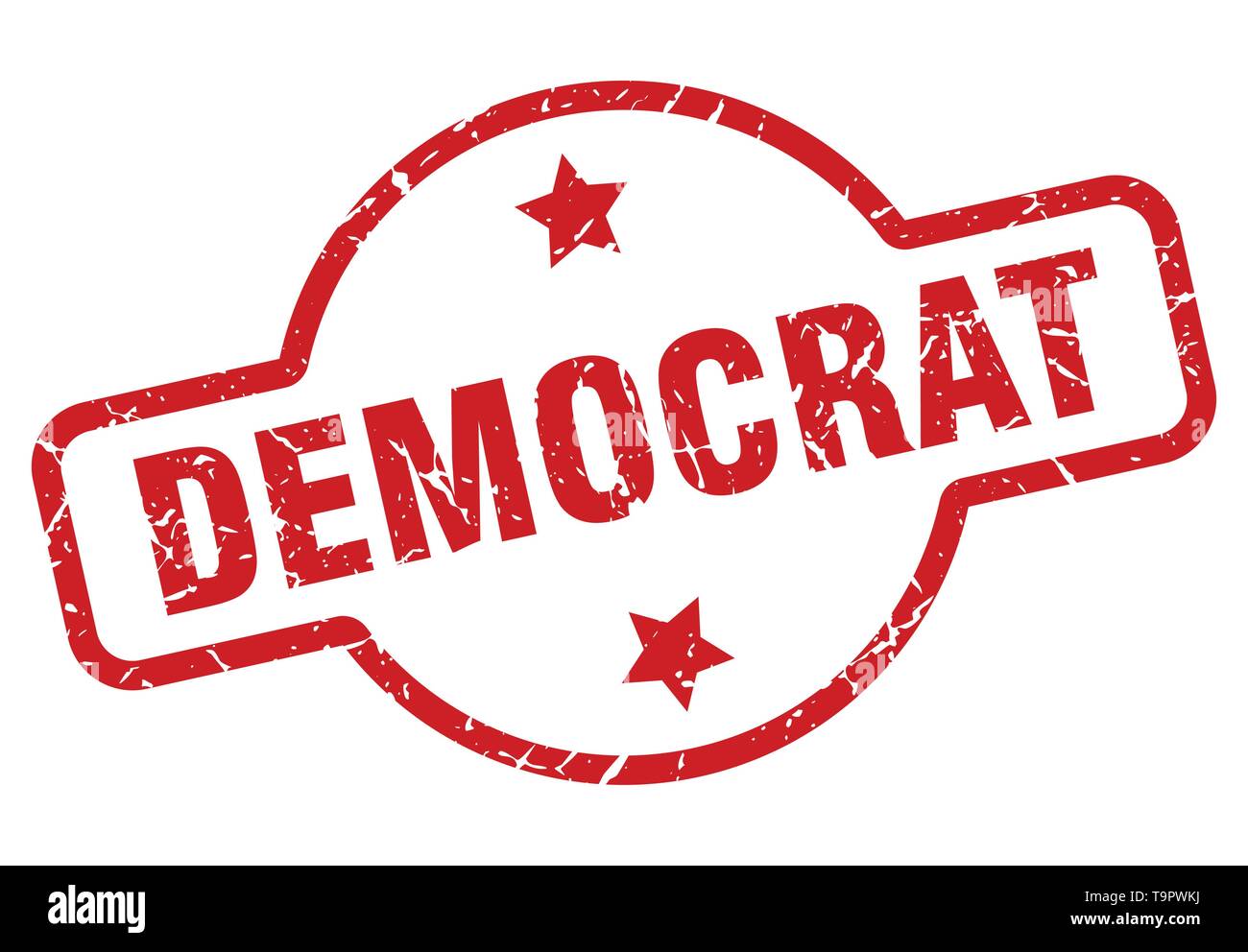 democrat stamp isolated on white Stock Vector Image & Art - Alamy