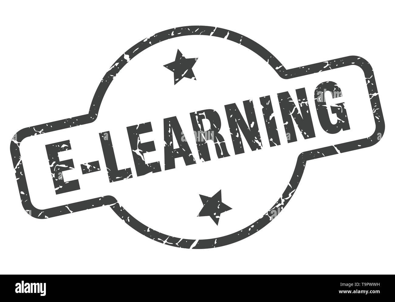 e-learning vintage round isolated stamp Stock Vector Image & Art - Alamy