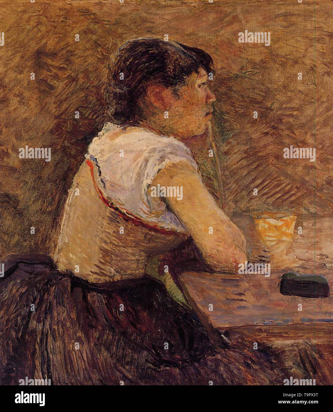 Henri de Toulouse-Lautrec - at gennelle absin drinker 1886 Stock Photo ...