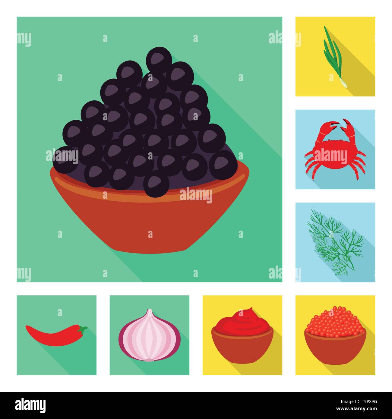 Vector design of taste and product logo. Collection of taste and ...