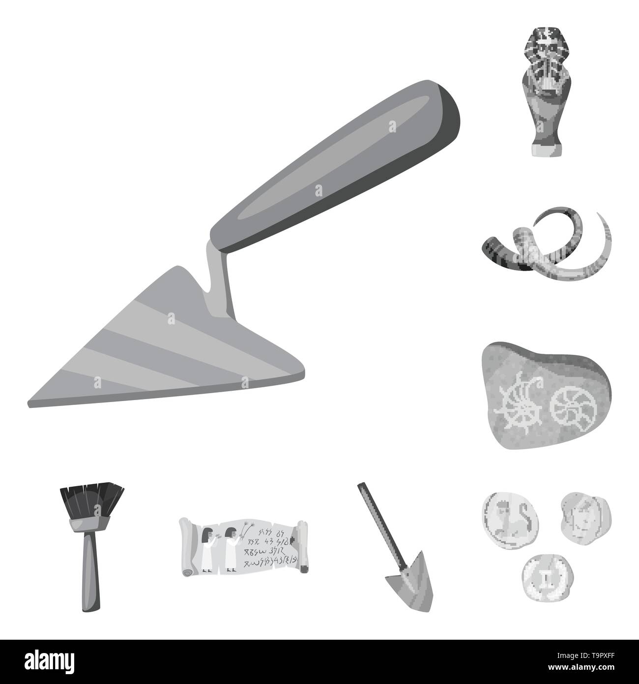 Vector design of story and discovery symbol. Set of story and items ...