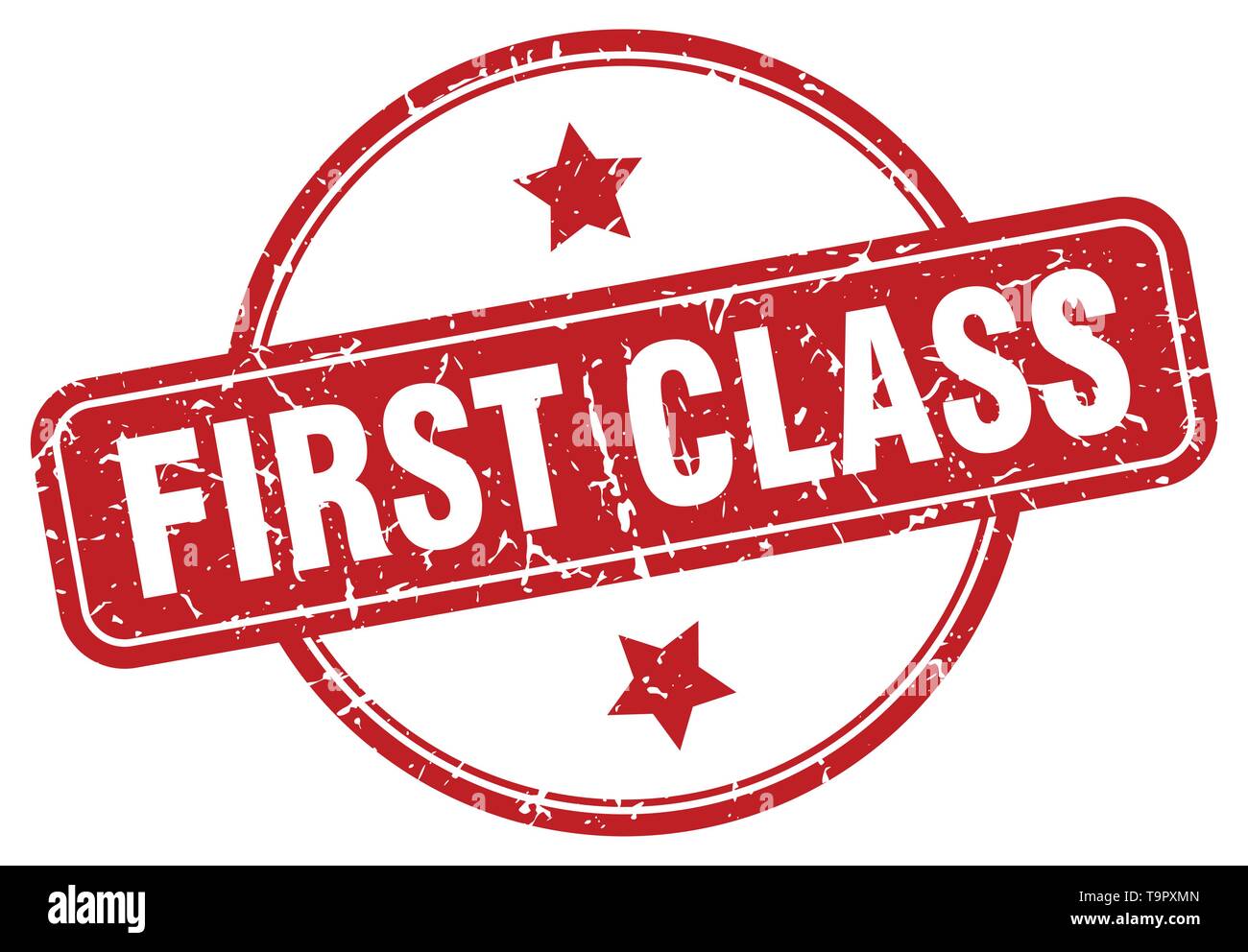 first class vintage round isolated stamp Stock Vector Image & Art - Alamy