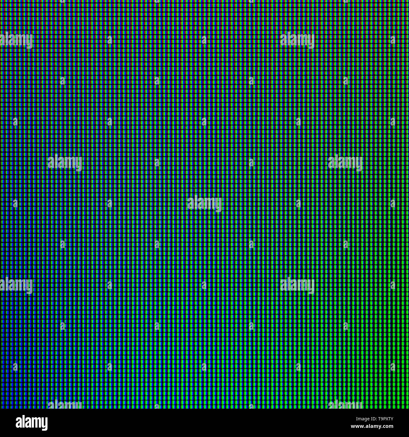 LED lights from LED computer monitor screen display panel for graphic ...
