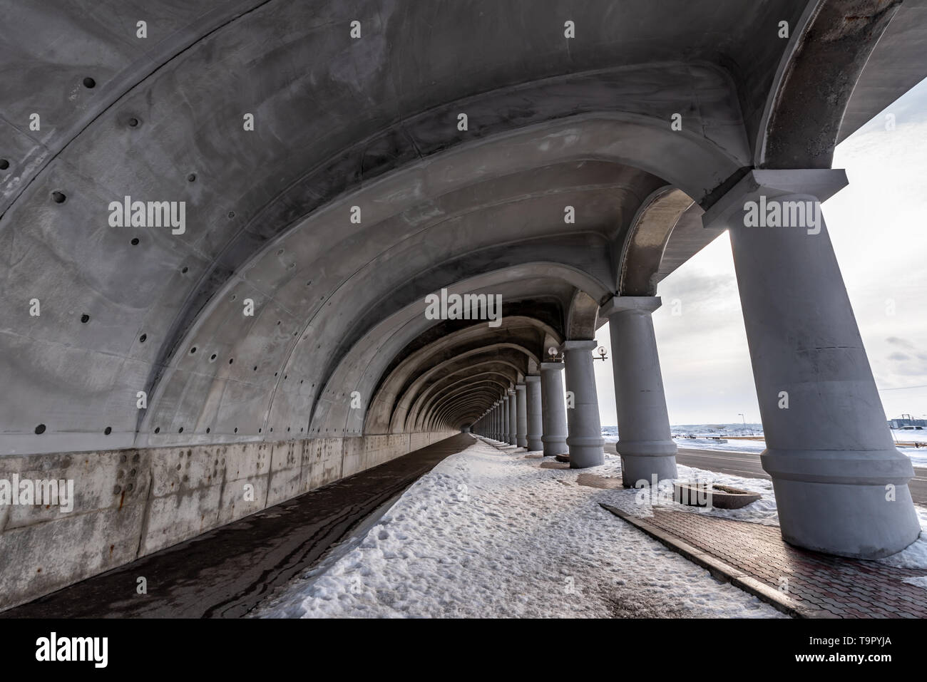 Wakkanai North Breakwater Dome in Japan Stock Photo - Alamy