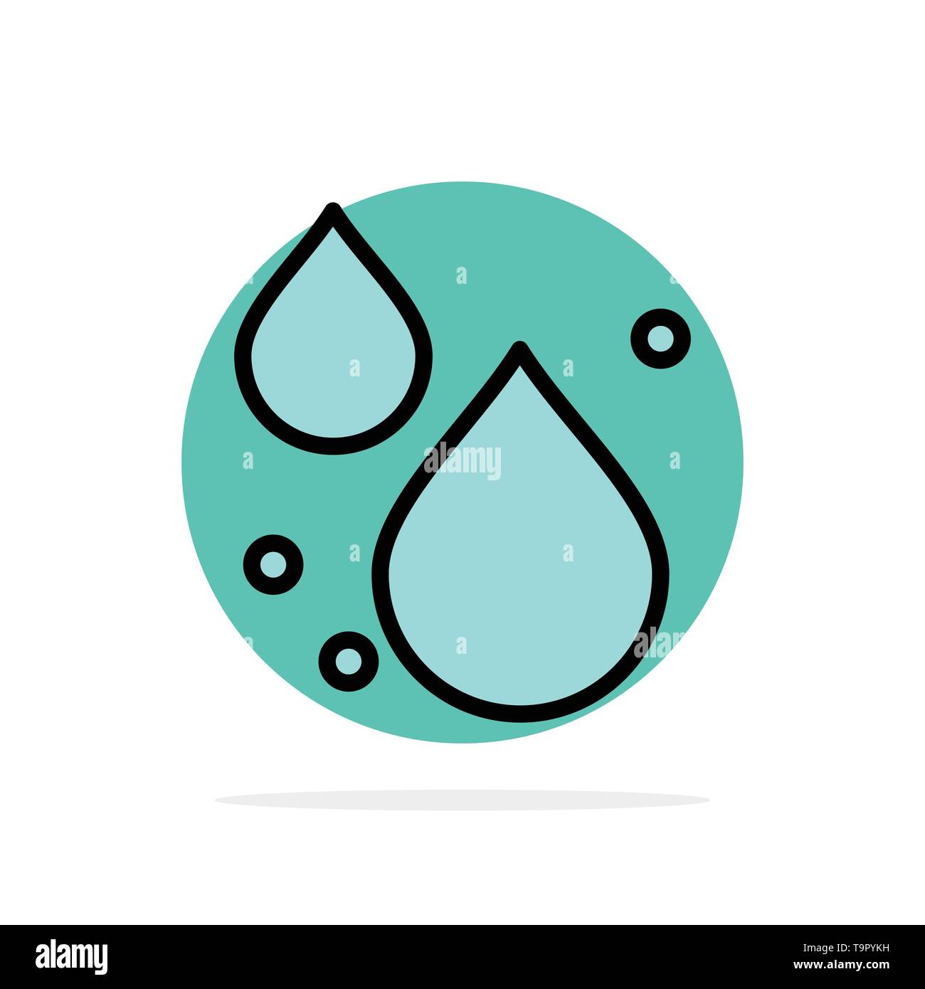 Water, Drop, Spring Abstract Circle Background Flat color Icon Stock ...