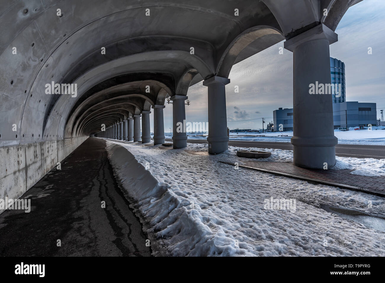 Wakkanai North Breakwater Dome in Japan Stock Photo - Alamy