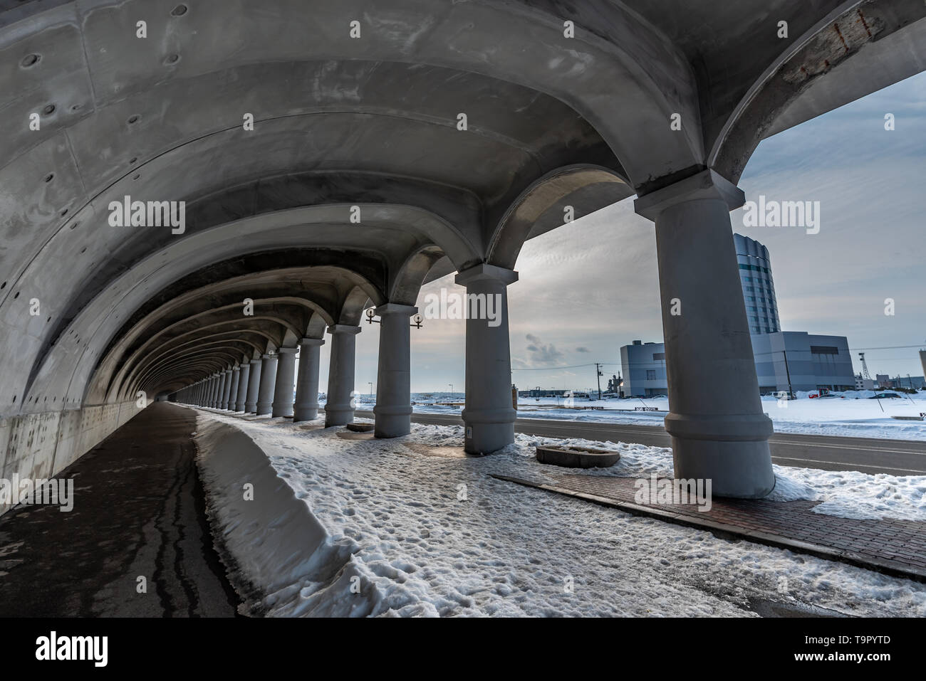 Wakkanai North Breakwater Dome in Japan Stock Photo - Alamy