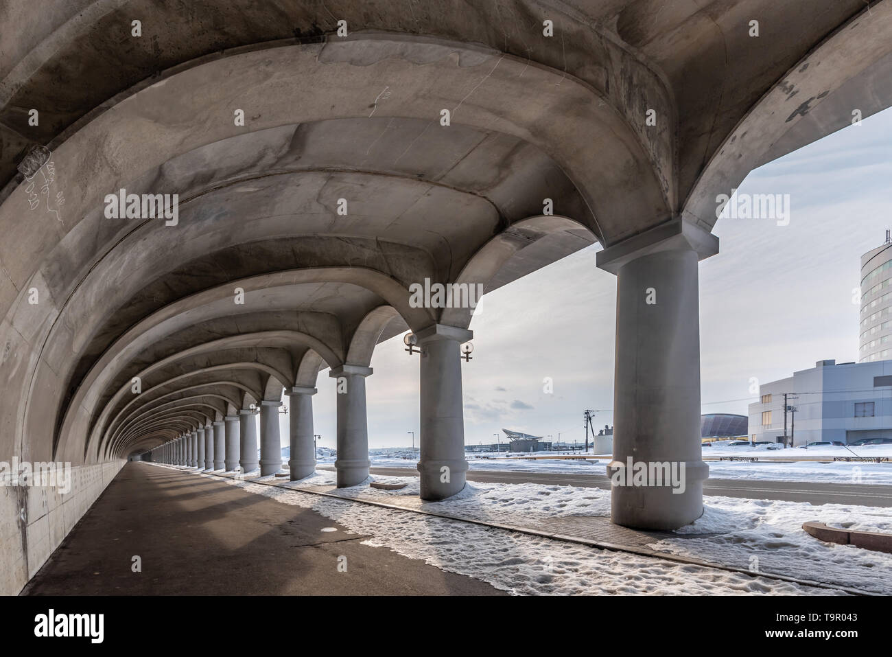 Wakkanai North Breakwater Dome in Japan Stock Photo - Alamy