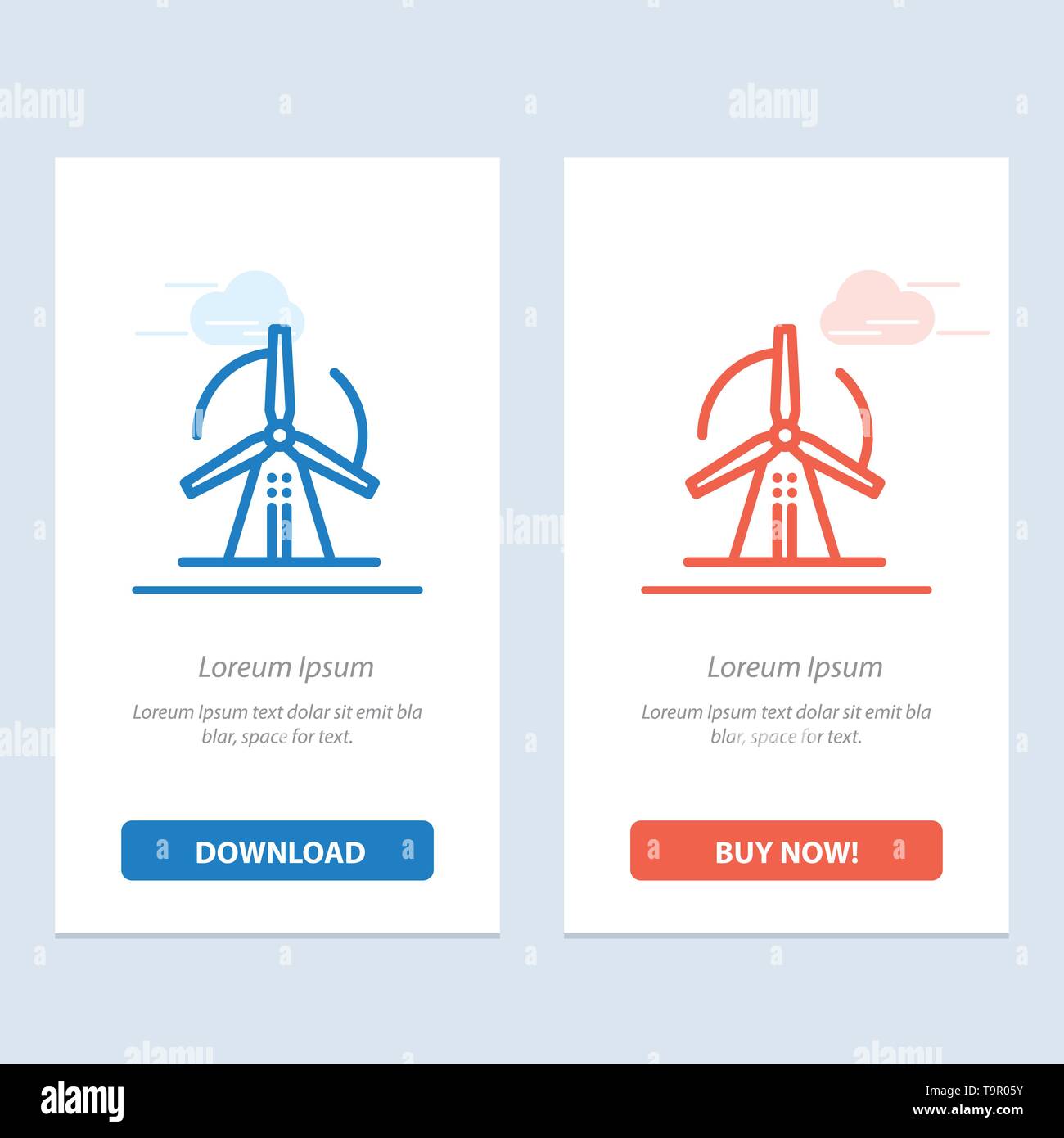 Red and white windmill Stock Vector Images - Alamy