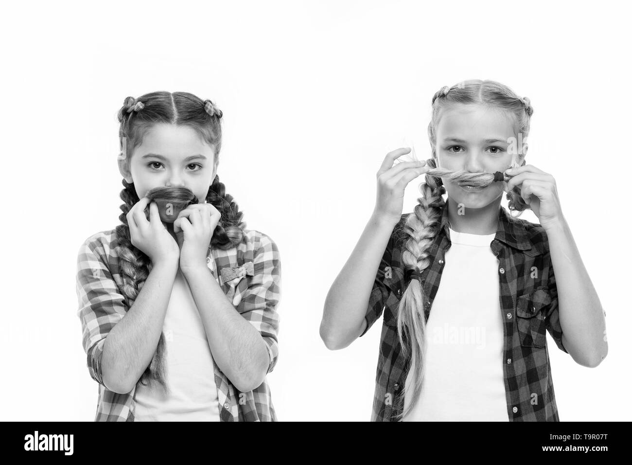 Sisterhood goals. Sisters together isolated white background. Sisterly ...